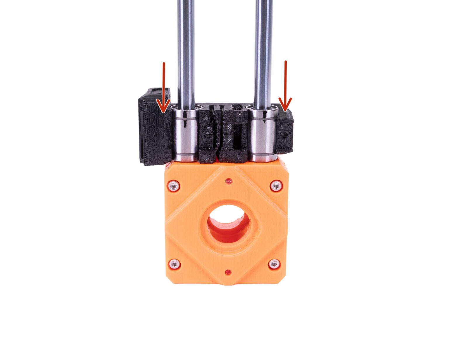 Prusa Knowledge Base | 3. Zusammenbau der X-Achse & des Extruders