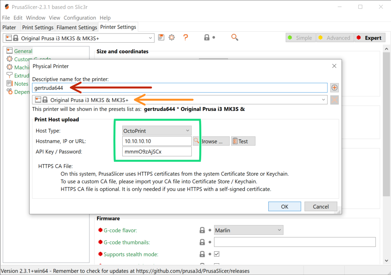 Sending files from PrusaSlicer to PrusaLink | Prusa Knowledge Base