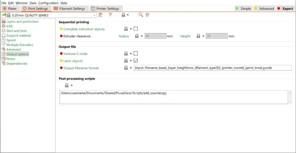 Post-processing scripts | Prusa Knowledge Base