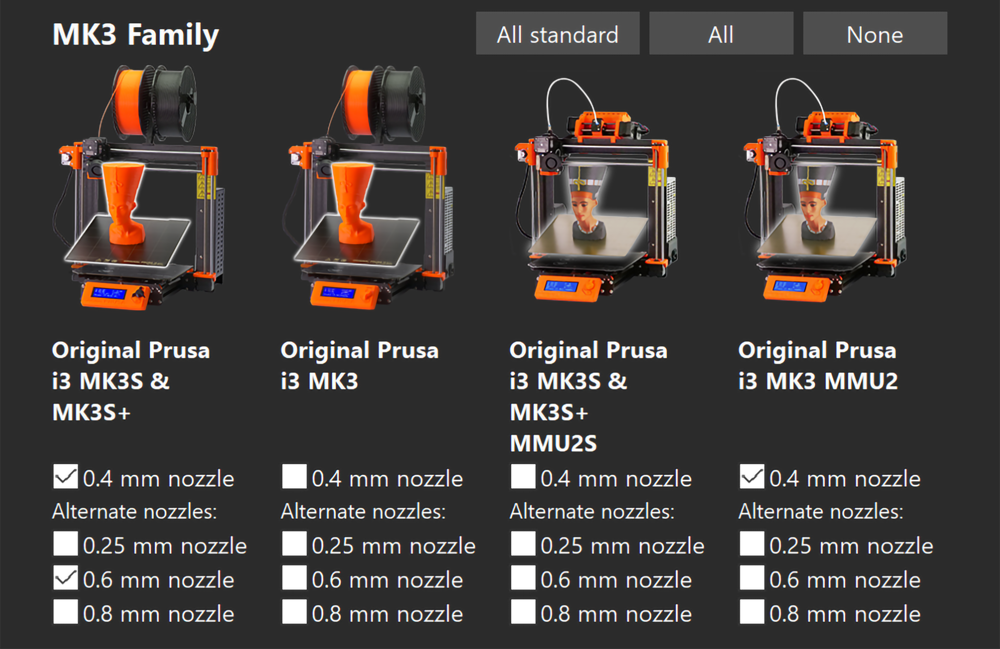 Creating profiles for different nozzles | Prusa Knowledge Base
