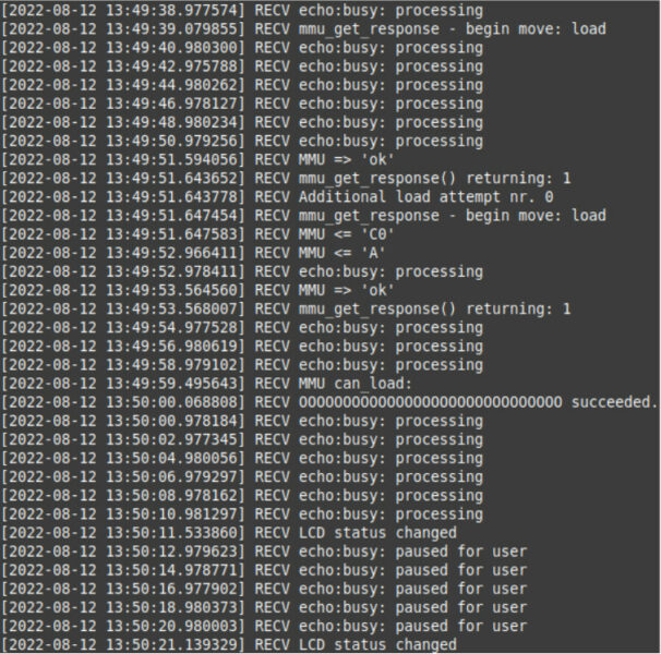 Logging data over serial line (MMU2S) | Prusa Knowledge Base
