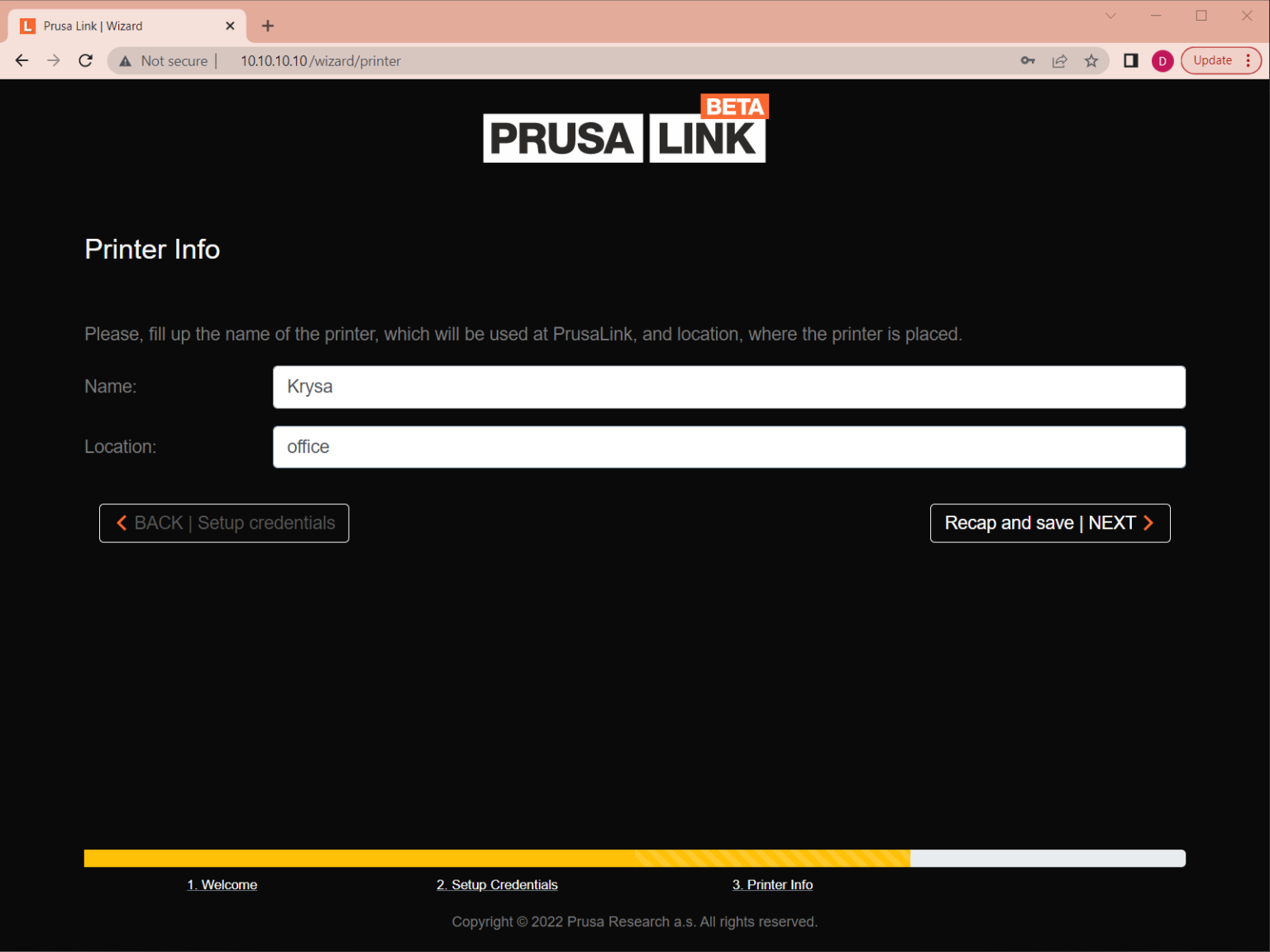 Configuration de PrusaLink et Prusa Connect (MK3/S/+) | Prusa Knowledge Base