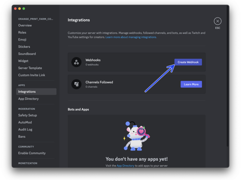 Prusa Connect - Discord notifications setup | Prusa Knowledge Base