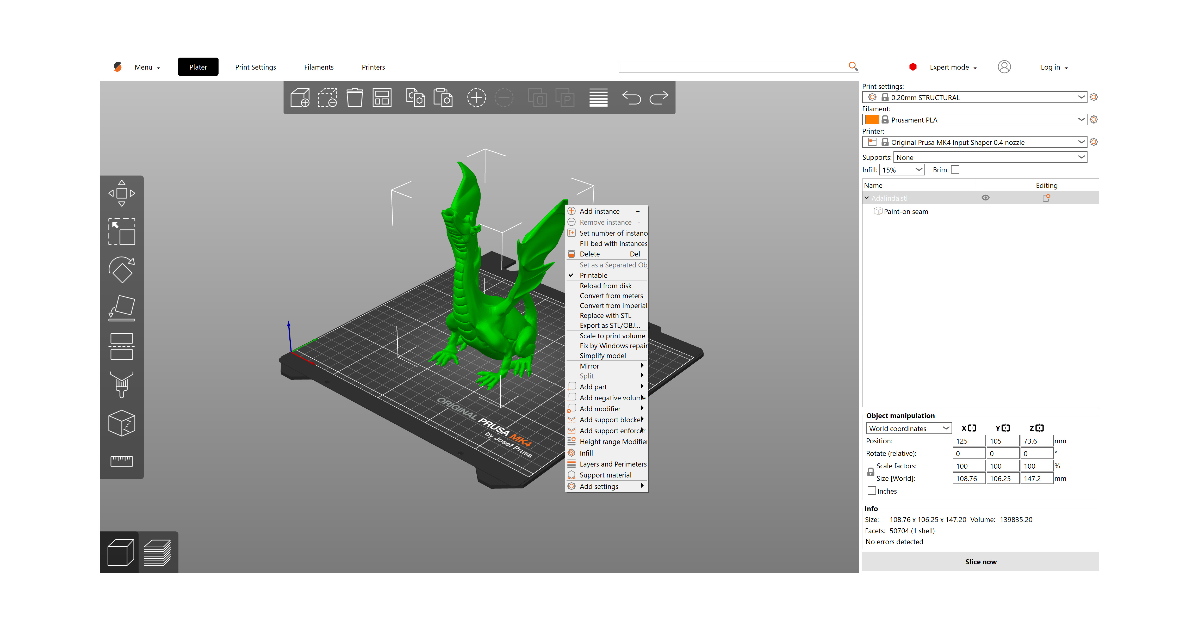 UI overview | Prusa Knowledge Base