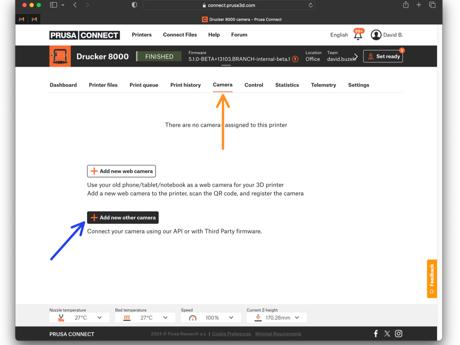 ESP Camera for Prusa Connect | Prusa Knowledge Base