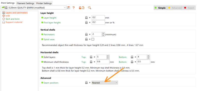 Seam position | Prusa Knowledge Base