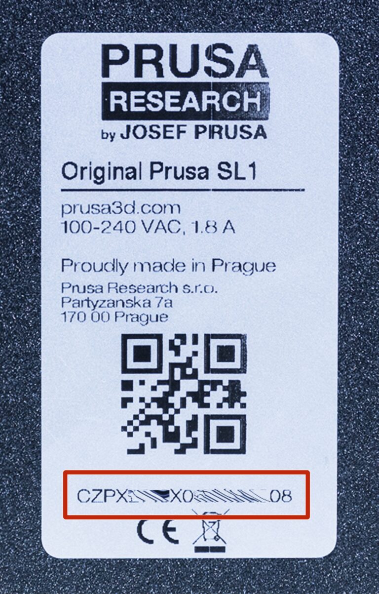 Original Prusa Serial Number | Prusa Knowledge Base