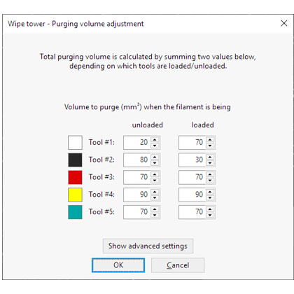 Purging volumes (MMU) | Prusa Knowledge Base